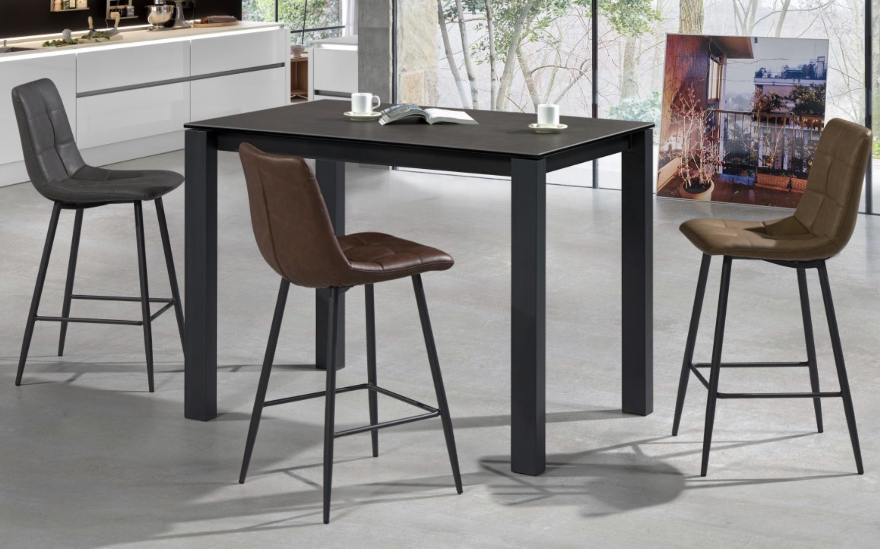 table-haute-90-cm-bleuet - L'Ameublier