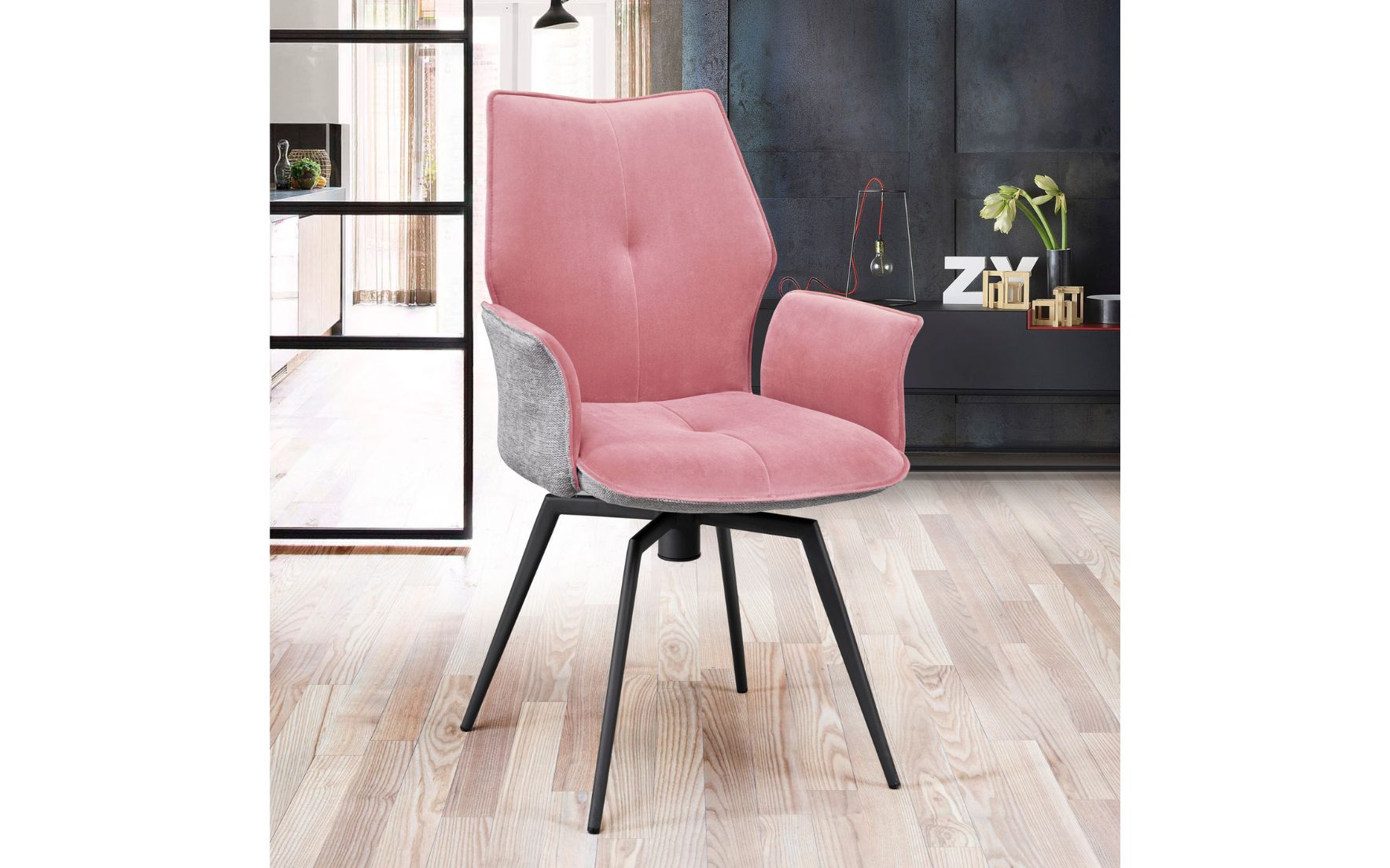 chaise-fauteuil-rose-paloma - L'Ameublier